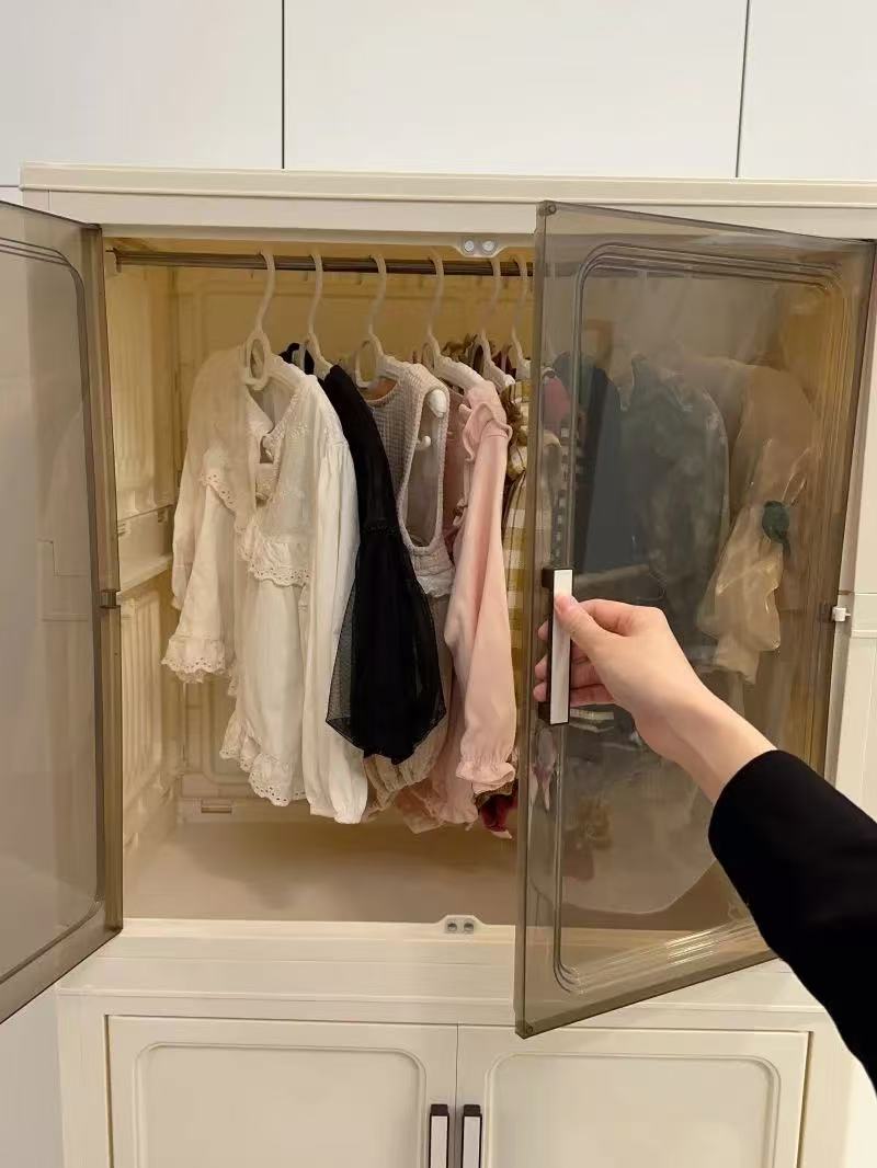 Foldable Large Capacity Clothing Storage Cabinet Easy to Install Home ...