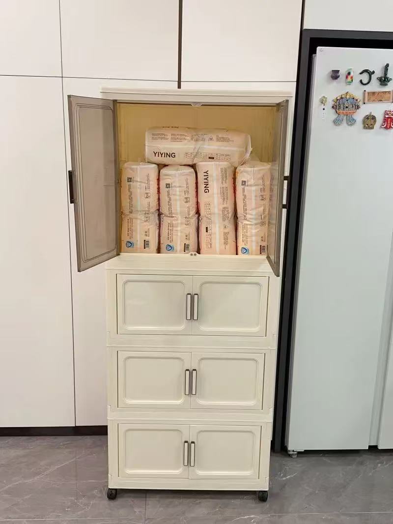 Foldable Large Capacity Clothing Storage Cabinet Easy to Install Home ...