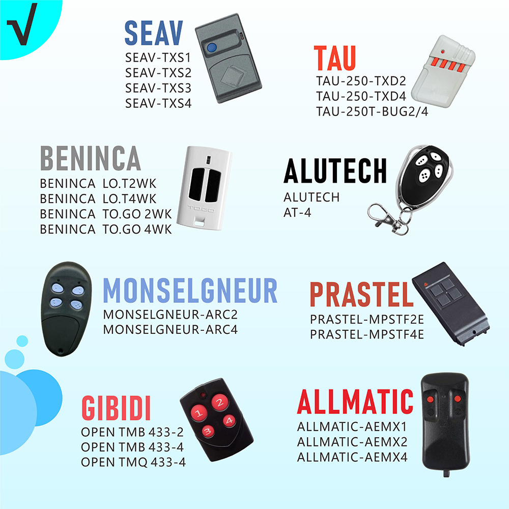 8 channel clone remote control, 8 buttons copy RF 315/330/390/433 ...
