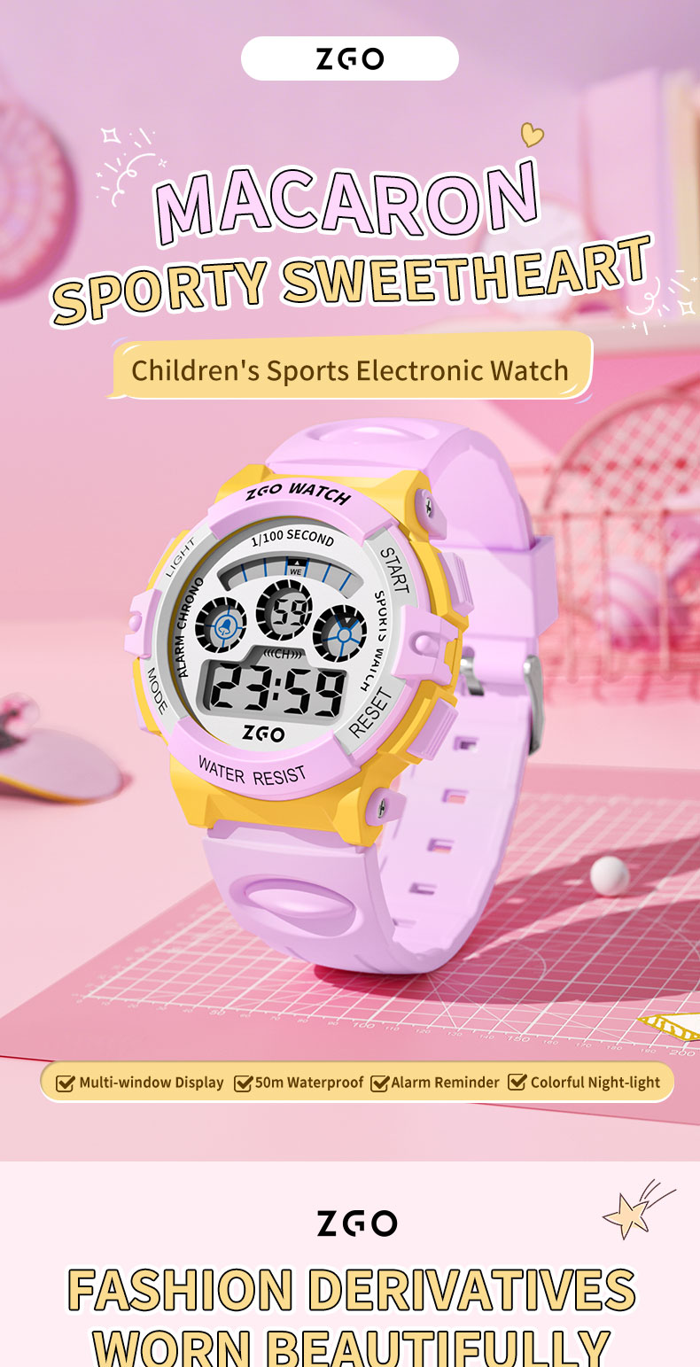 ZGO Kids Watch For Kids Boys Girls Waterproof 50M Shockproof Alarm ...
