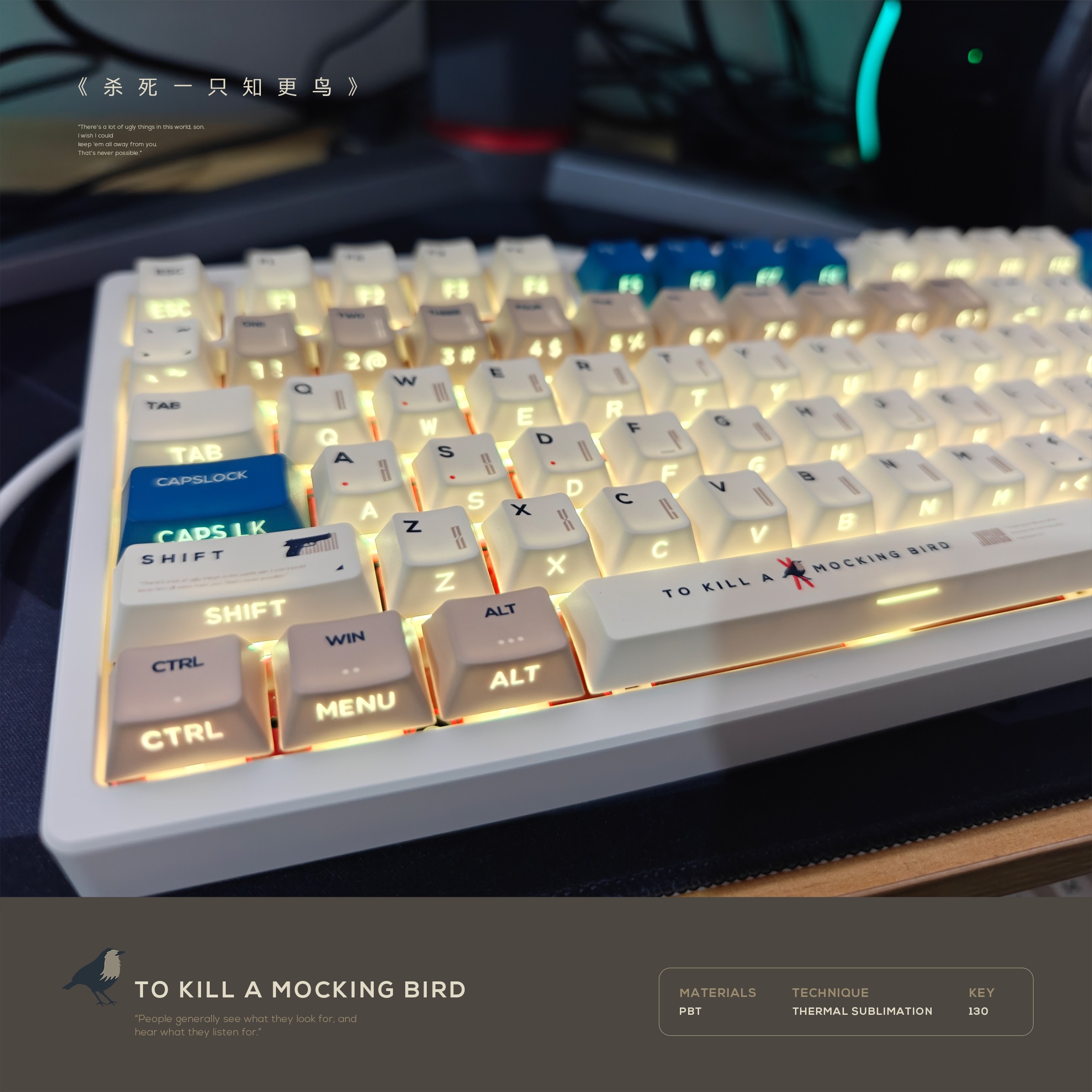 -LW- KEY CERBERUS Keycap Customized Mechanical Keyboard PBT Keycap ...