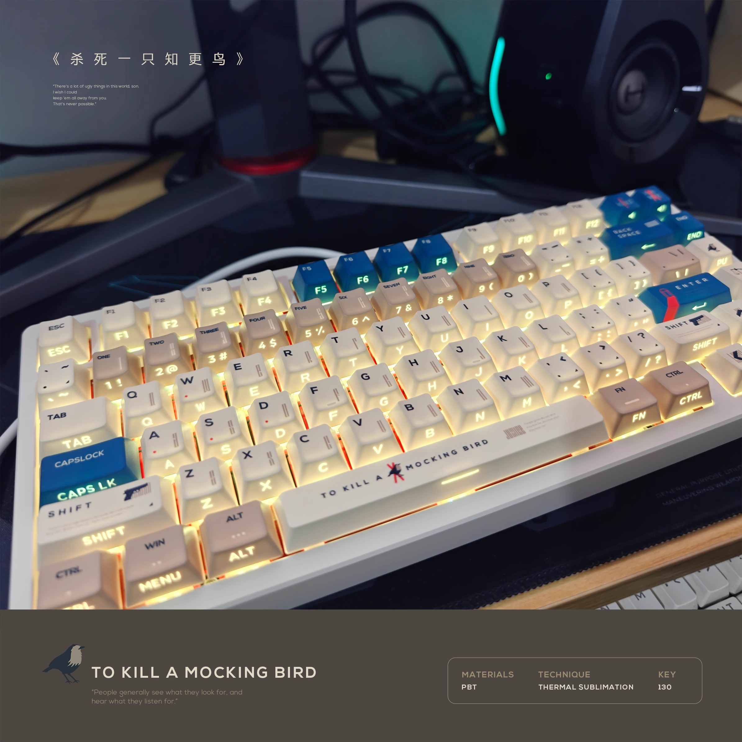 -LW- KEY CERBERUS Keycap Customized Mechanical Keyboard PBT Keycap ...