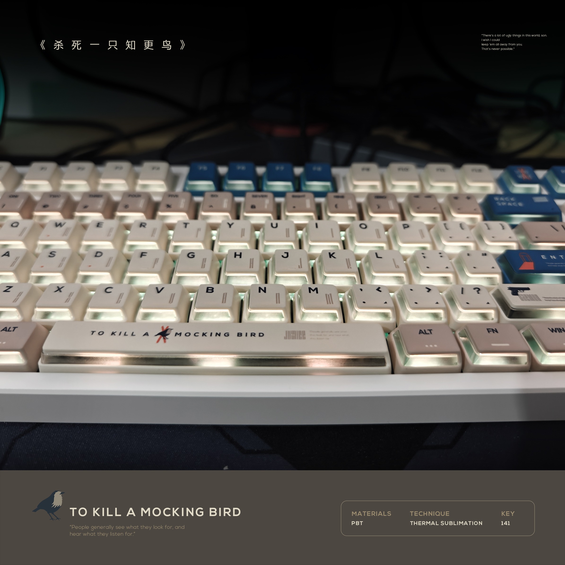 -LW- KEY CERBERUS Keycap Customized Mechanical Keyboard PBT Keycap ...