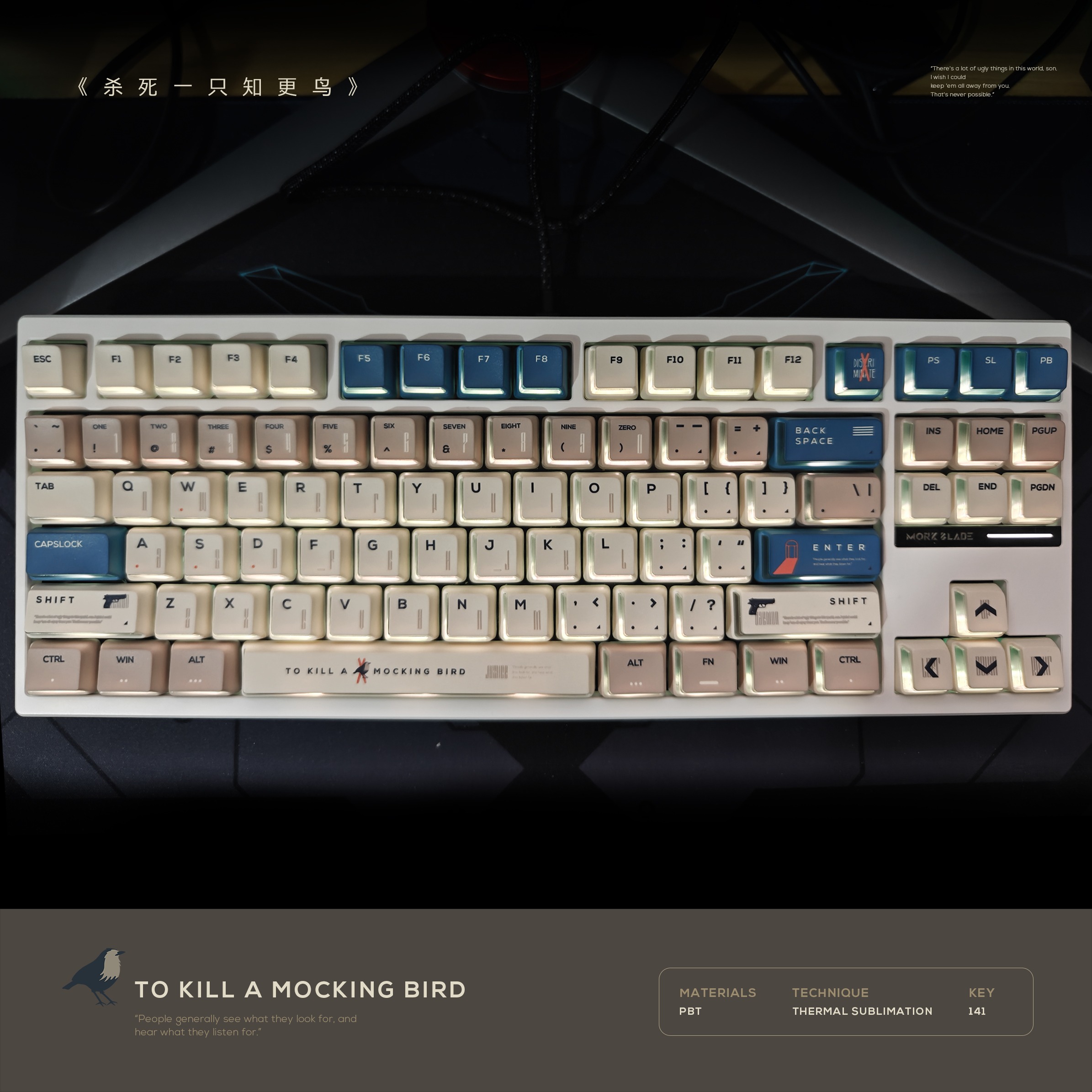 -LW- KEY CERBERUS Keycap Customized Mechanical Keyboard PBT Keycap ...