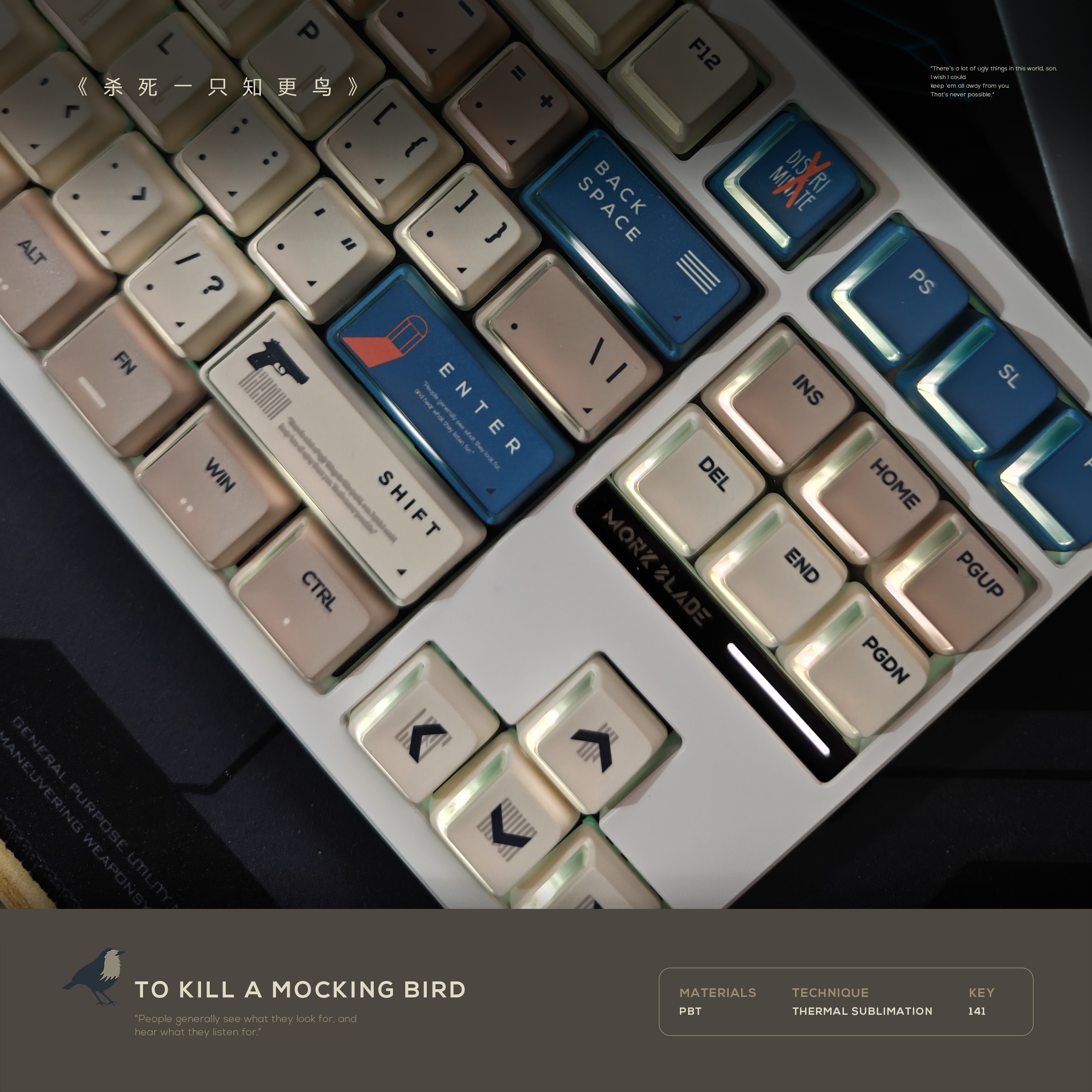 -LW- KEY CERBERUS Keycap Customized Mechanical Keyboard PBT Keycap ...