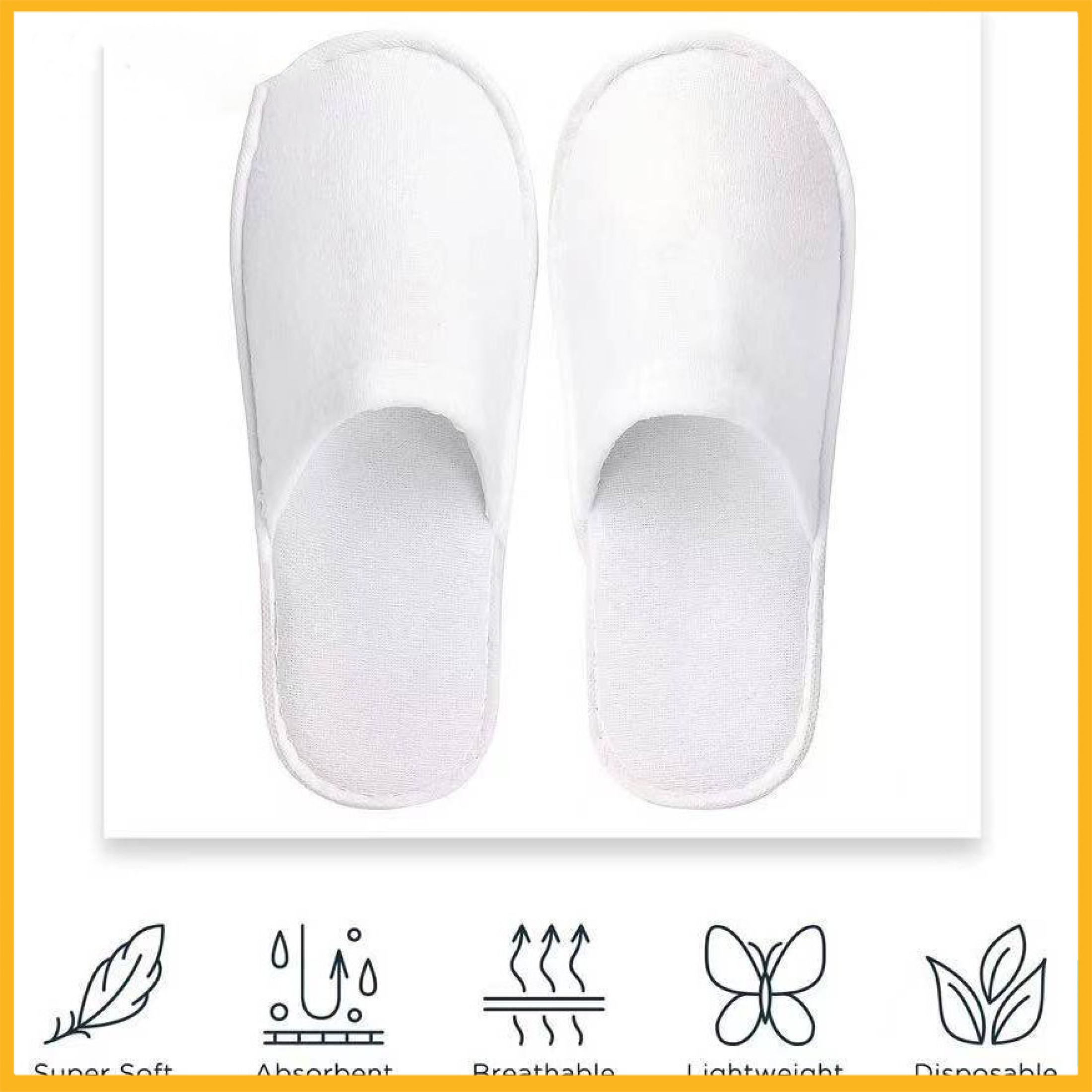 COZII Towelling Open Closed Toe Hotel Slipper Spa Shoes Disposable ...