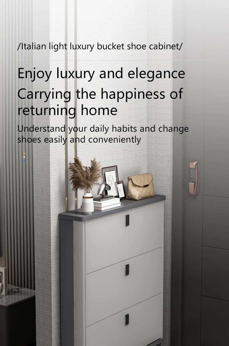 【Popular Sales】Shoe Rack Ultra Thin Flip Bucket Shoe Cabinet Wood Flip ...