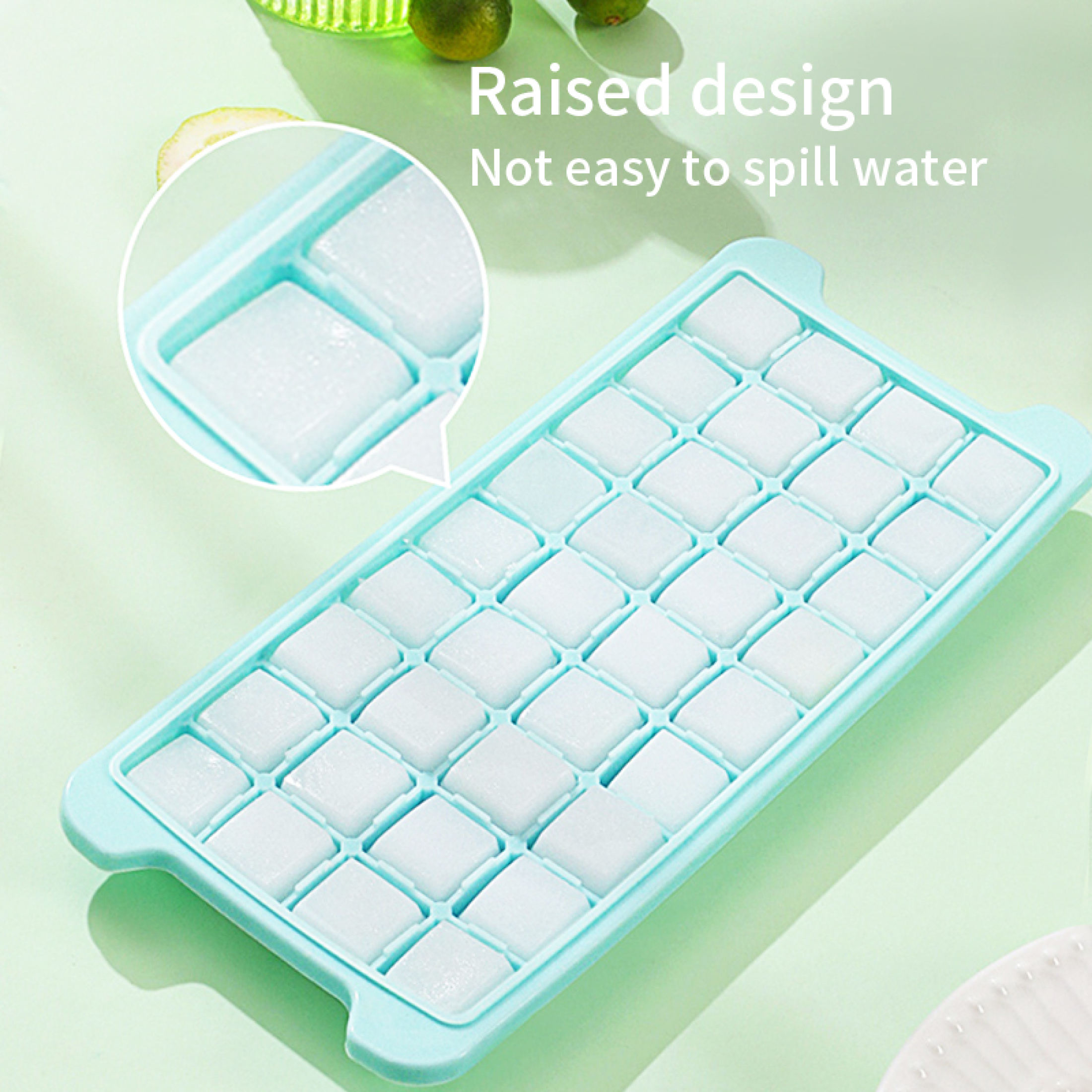 36 Grids Silicone Ice Cube Molder Tray Fruit Popsicle Maker with Square ...