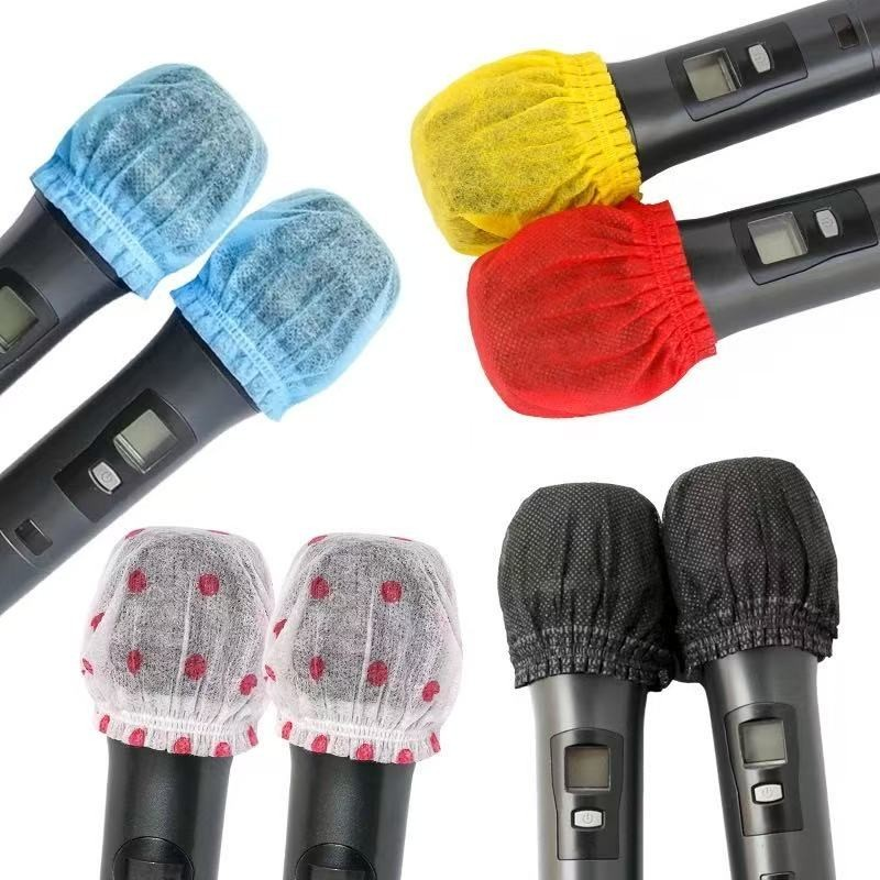 50/100pcs Disposable Non-Woven KTV Microphone Cover Anti-Spray ...