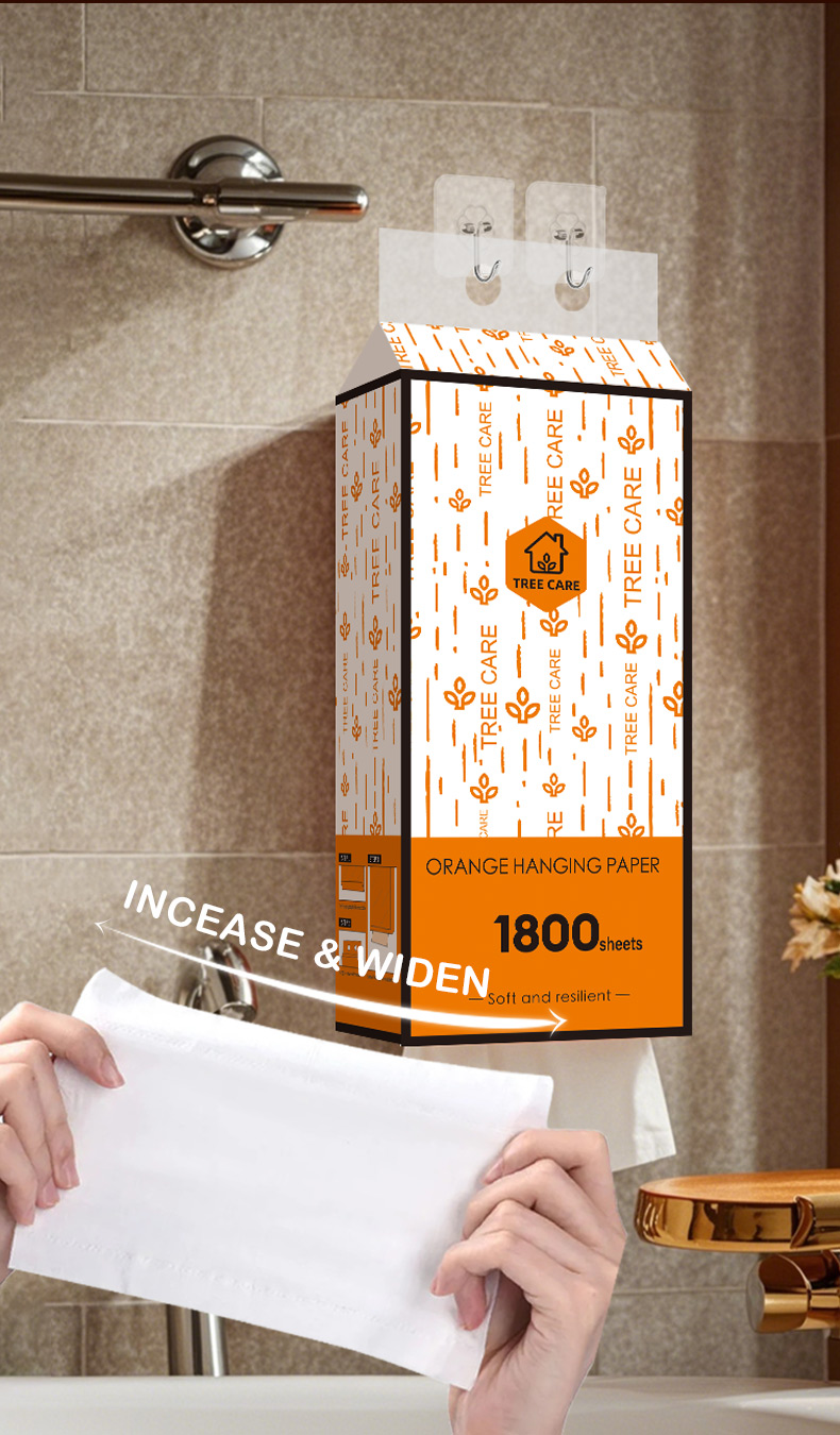 1800 sheets Orange Pull down tissue [Buy 1 take 1]Tree care facial ...