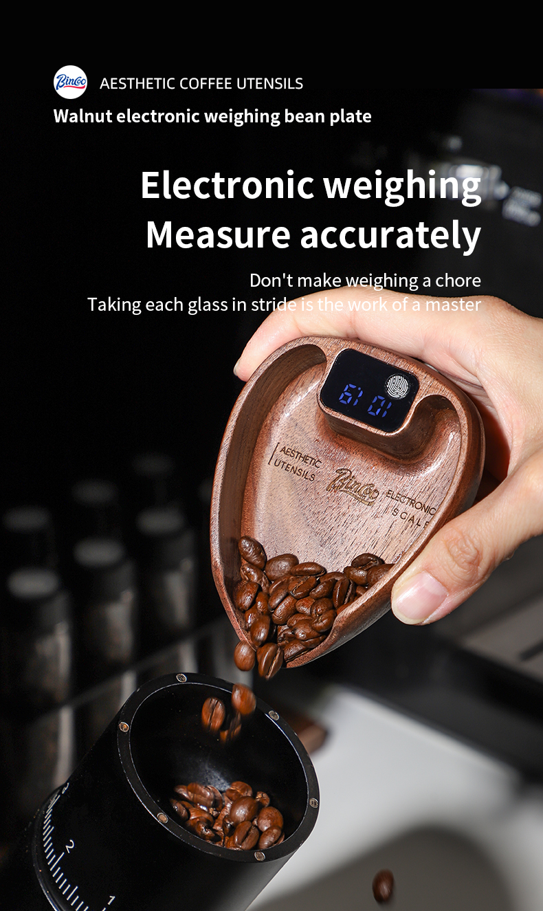 Bincoo Mini Electronic Scale Bean Plate Walnut Coffee Bean Scale Bean ...