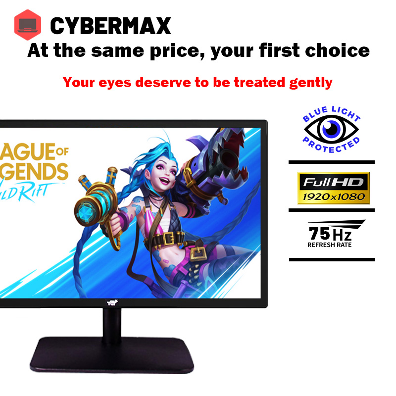 YGT SLIM FHD 27 inch Monitor Desktop Game Display With AC Power Card ...