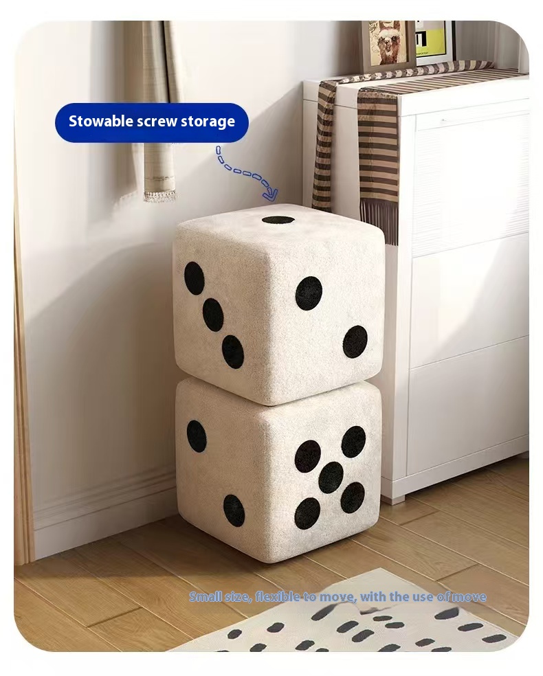 Nordic Dice Stools Creative Living Room Sofa Stool Entrance Shoe ...