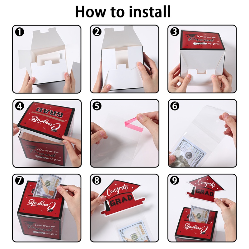 30pcs Graduation Money Pulling Box Surprise Gift Box Graduation Gift ...