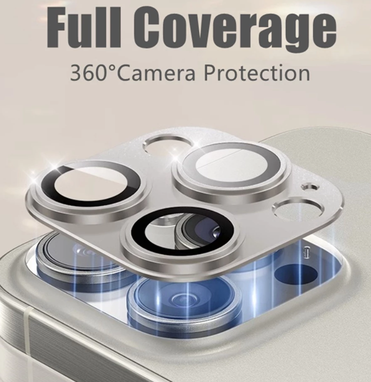 Desert Titanium Metal Camera Lens Protector Back Lens Tempered GlassOne ...