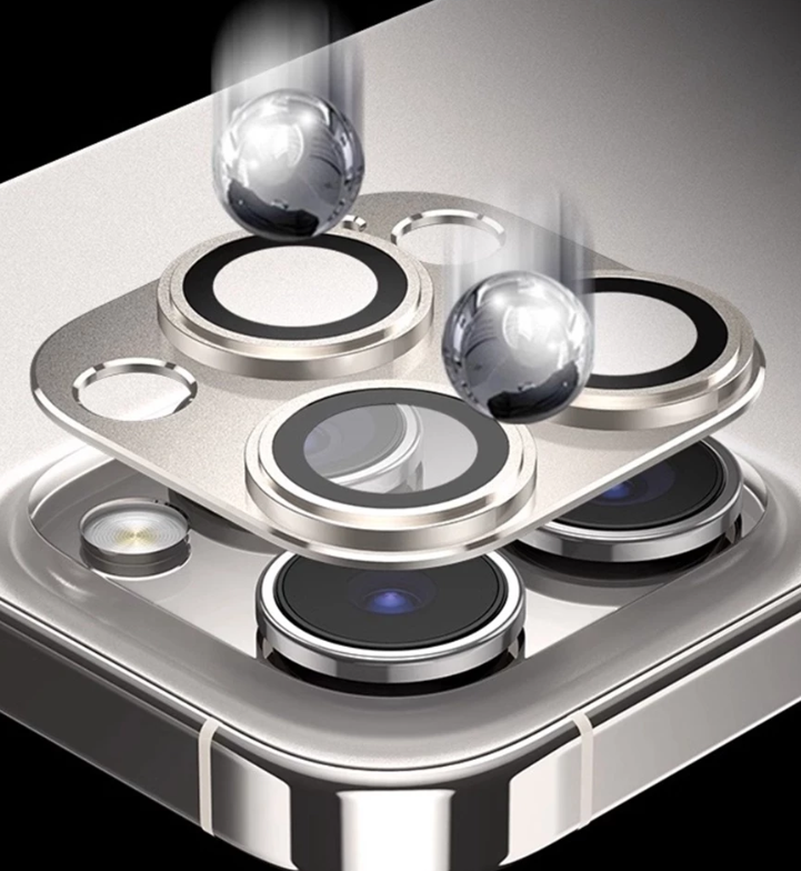Desert Titanium Metal Camera Lens Protector Back Lens Tempered GlassOne ...