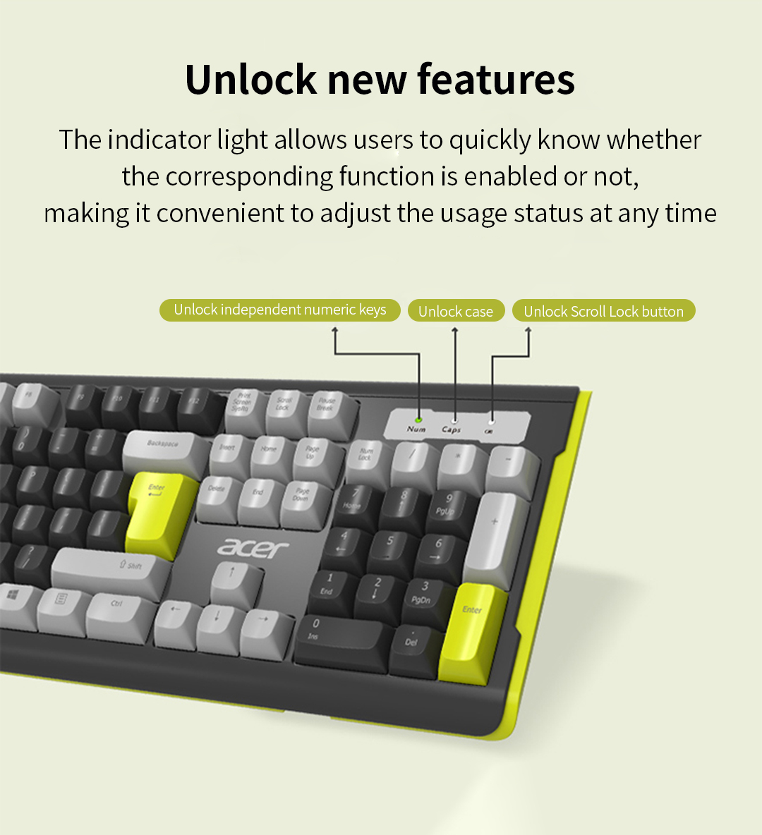 Acer OKB0A0 Plus Wired Keyboard Silent Full Layout Engineered for ...