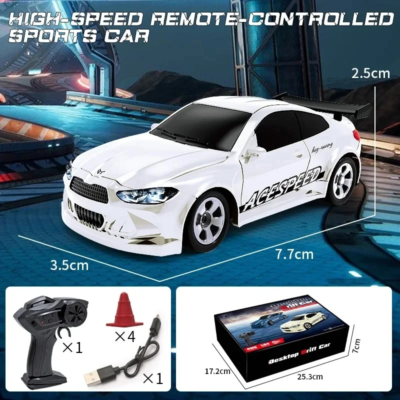 2.4G RC Drift Car 1/64 Mini RC Car 4WD High Speed Racing Desktop Mini ...
