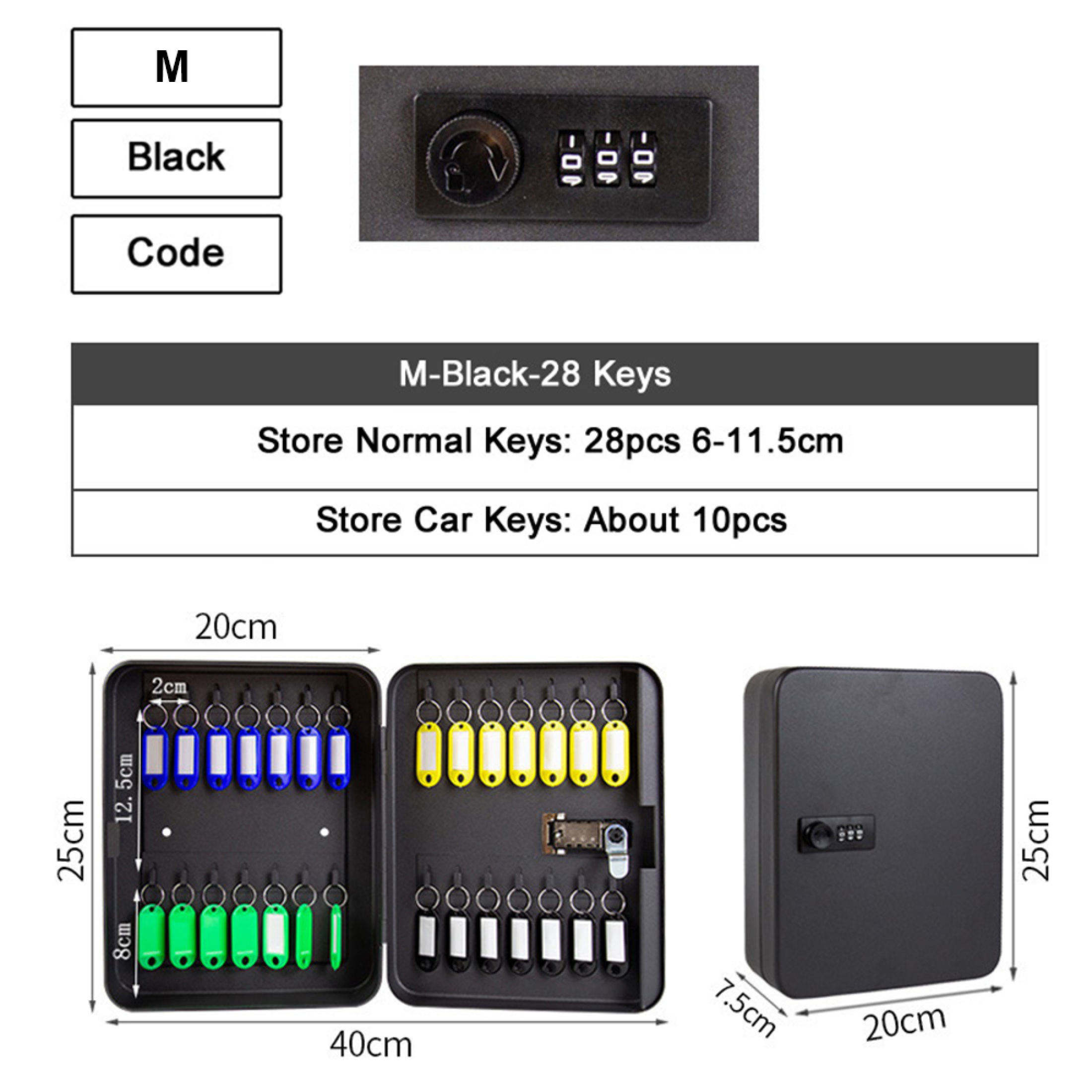 Home Wall Mounted Storage Security Password Key Safe Box | Shopee ...