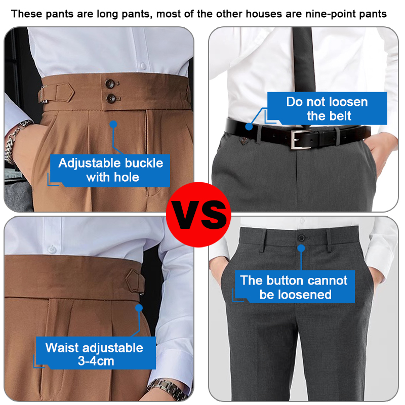 NHYGSV Men's Suit Pants Waist Adjustment 3-4cm Anti-Wrinkle Fabric ...