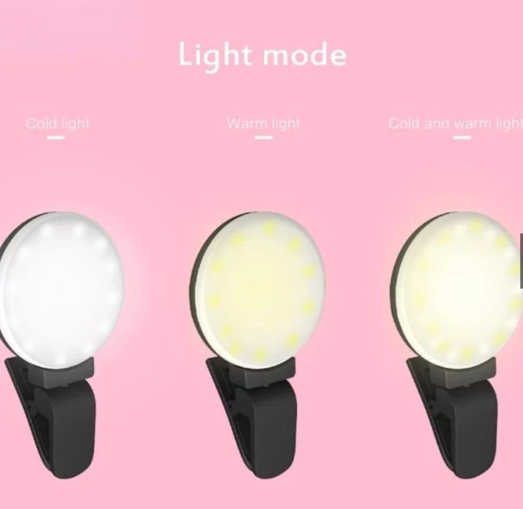 Rechargeable light cute selfie ring selfie fill light LED flash t for ...