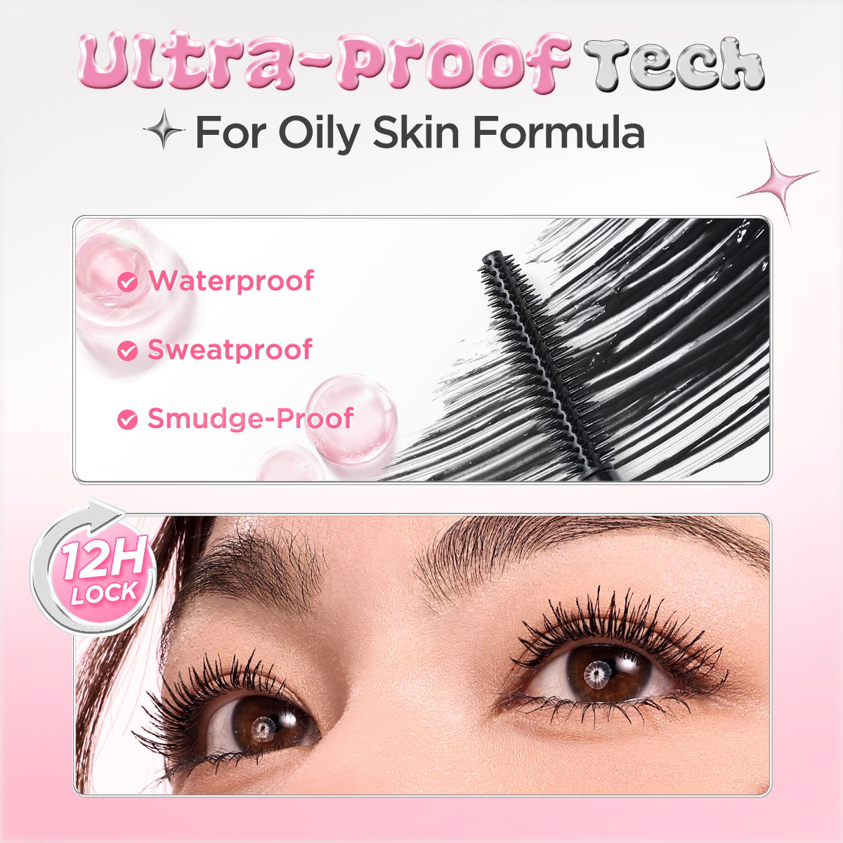 PINKFLASH Oil Combat Ultra-Proof Volume Mascara waterproof, sweatproof ...