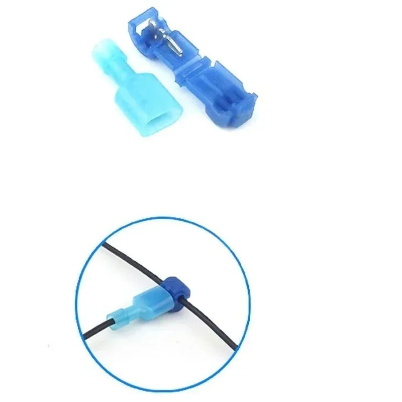 60/120PCS Boxed,T-type Crimp Terminal,Wire Connection Clip Quick ,Peel ...