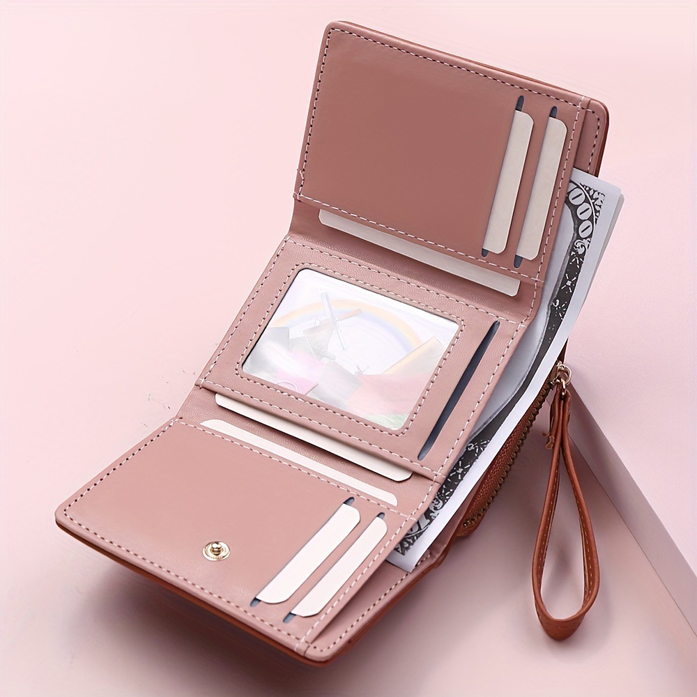 New women's wallet 2025, short women's zipper wallet, tri-fold coin ...