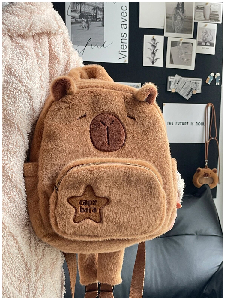 KIDOO Capybara Bag For Women Girls Large Capacity Unique Stuffed Animal ...