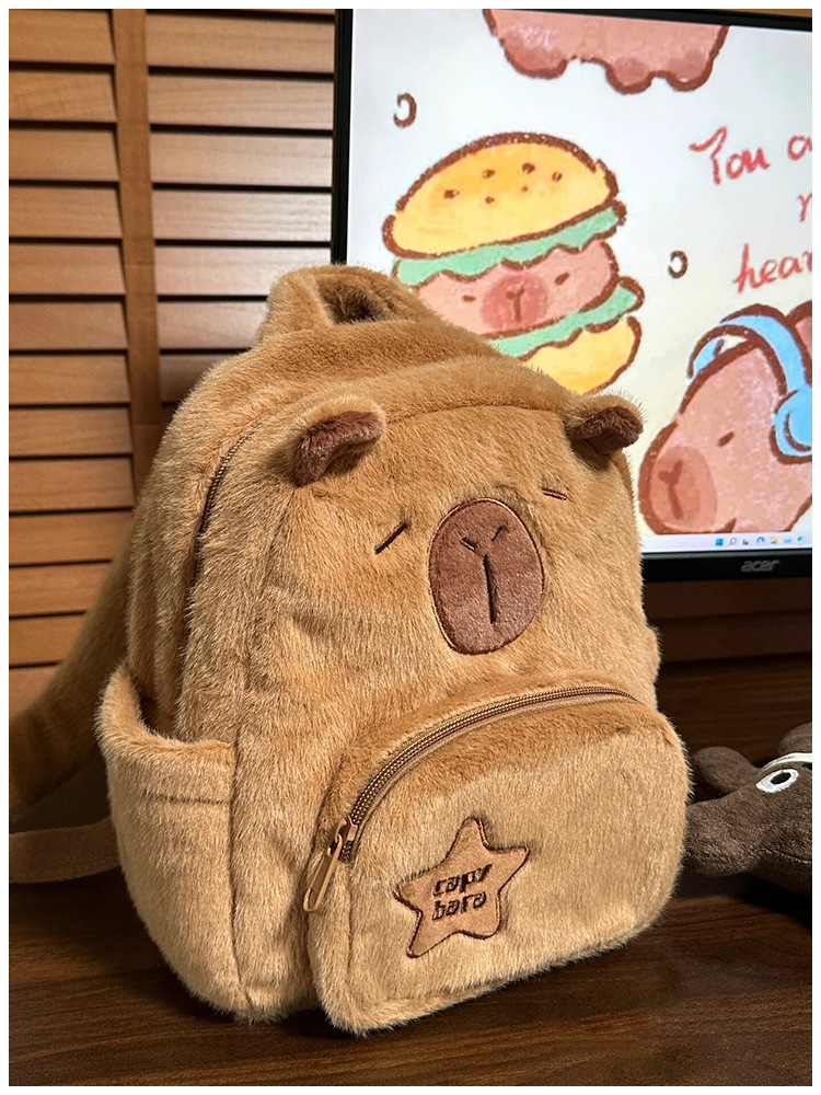 KIDOO Capybara Bag For Women Girls Large Capacity Unique Stuffed Animal ...