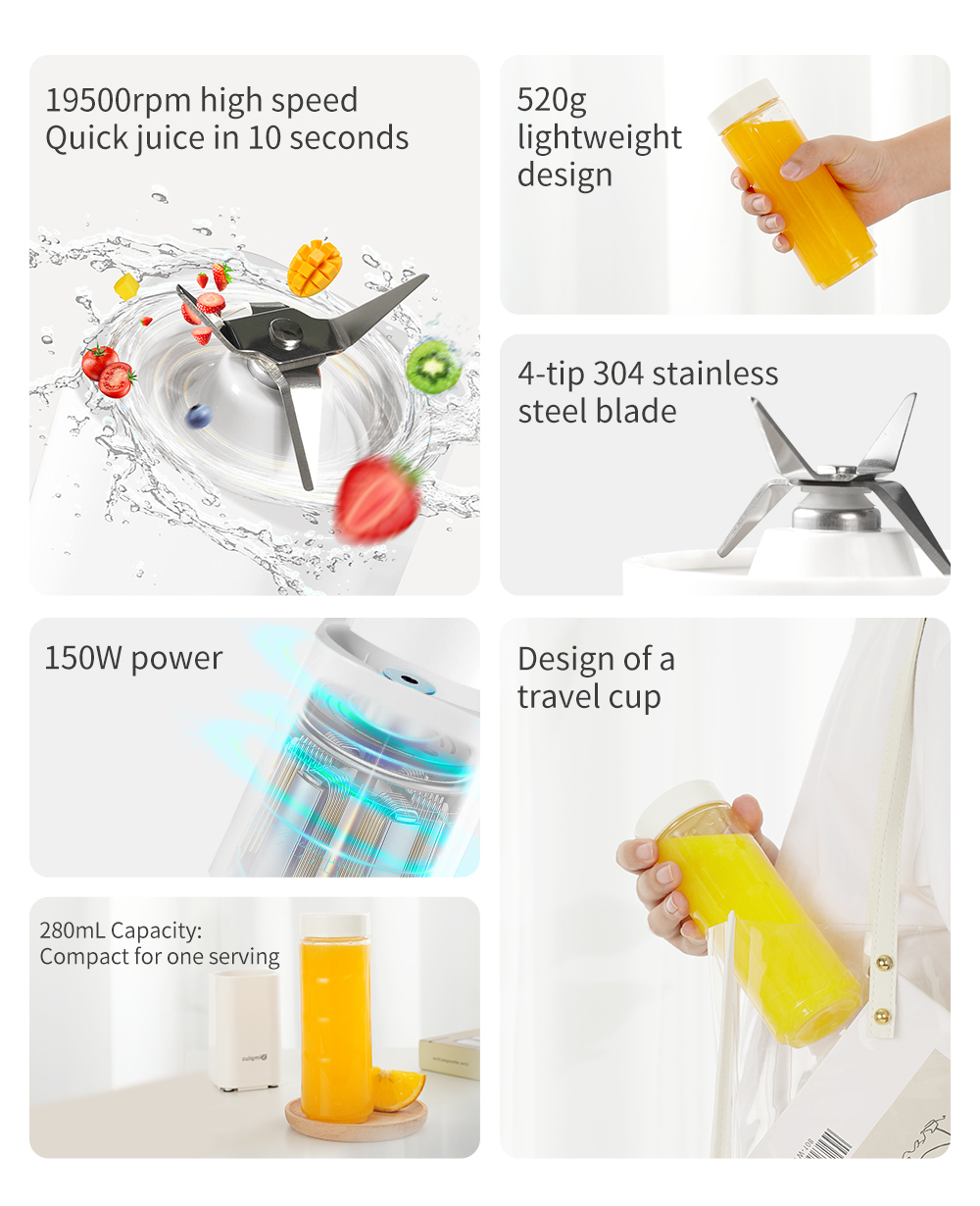 Simplus Portable Juicer Blender Food Processor Compact Juicer with ...