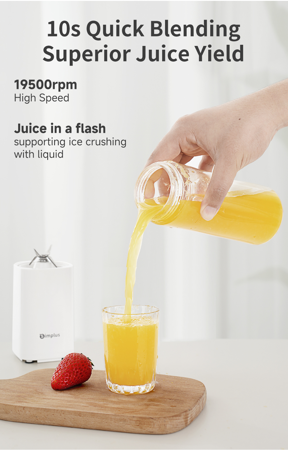 Simplus Portable Juicer Blender Food Processor Compact Juicer with ...