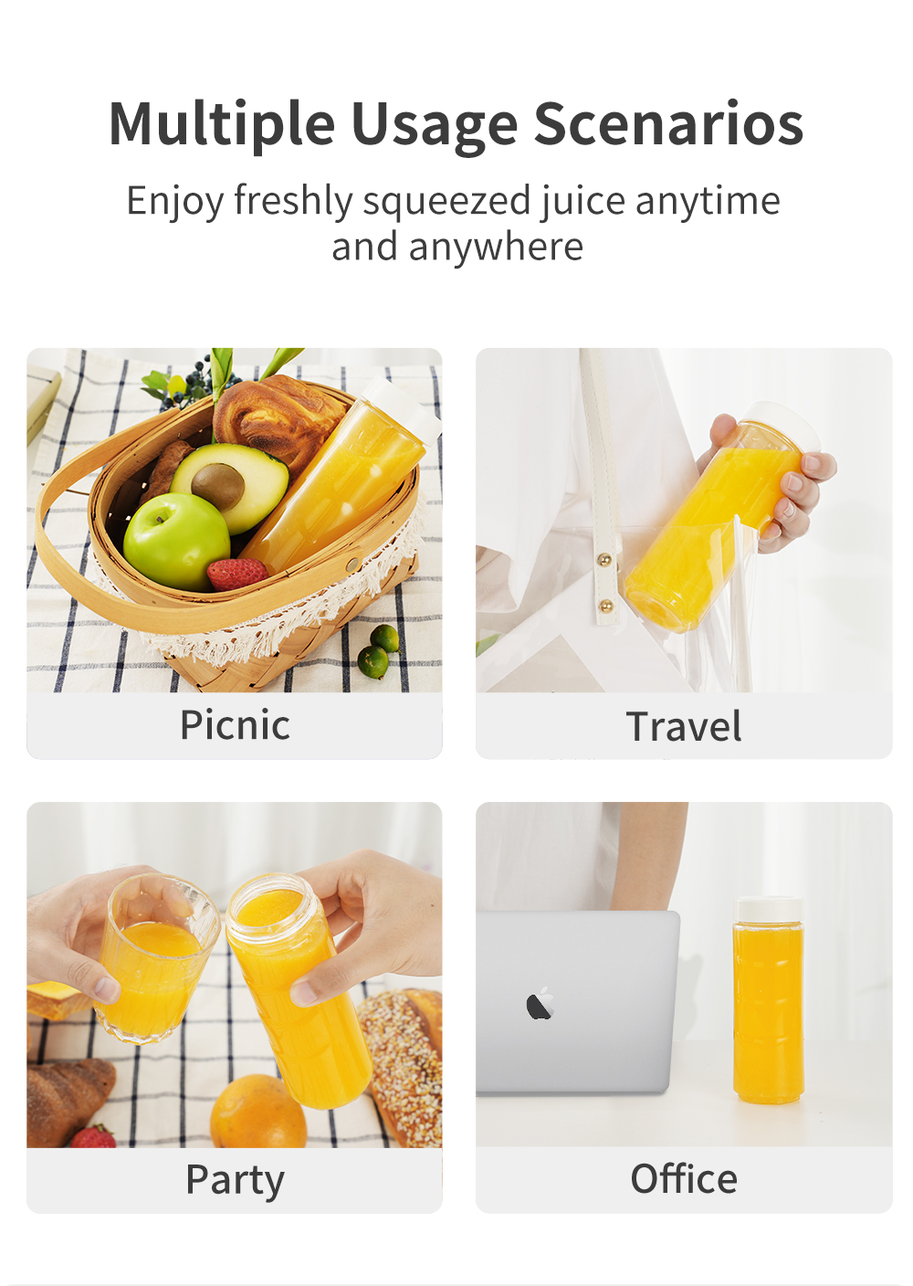 Simplus Portable Juicer Blender Food Processor Compact Juicer with ...