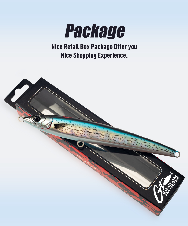 Kingdom WAR LOCK Sea Fishing Lures 40g/180mm 54g/200mm 73g/230mm Pencil ...