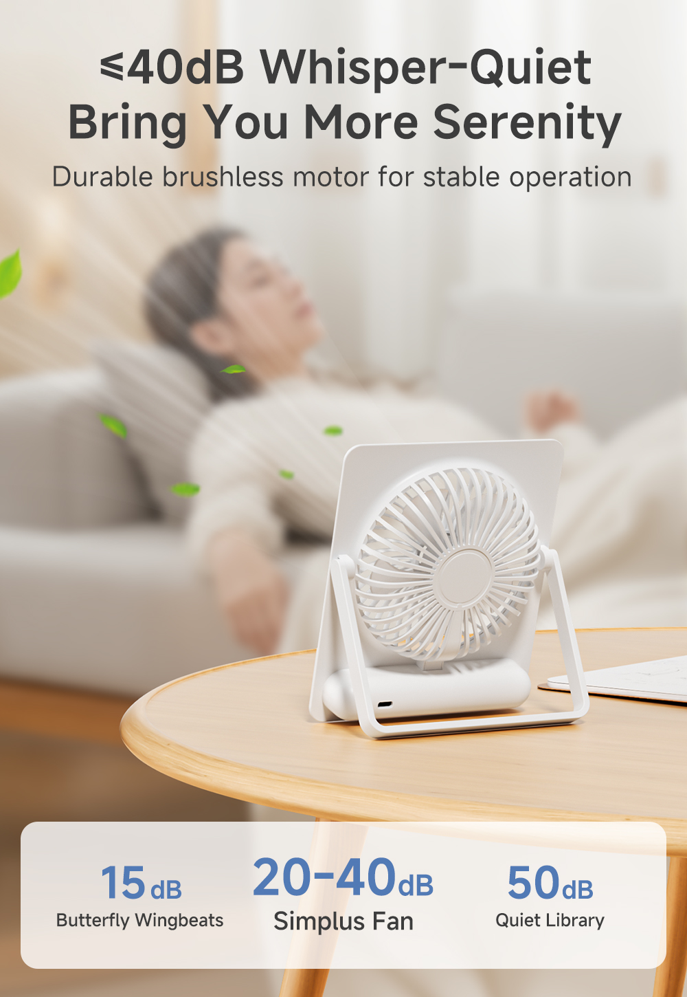 Simplus Compact Desktop Fan Type-C Rechargeable Portable Aroma Diffuser ...