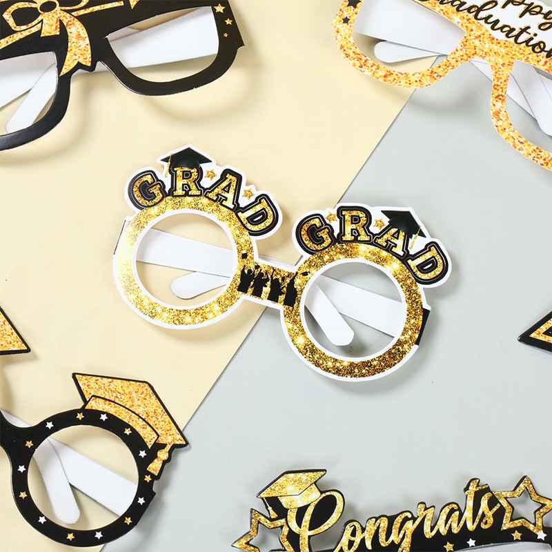 6Pcs Paper Graduation Glasses Class Of 2025 Party Props Eyeglasses ...