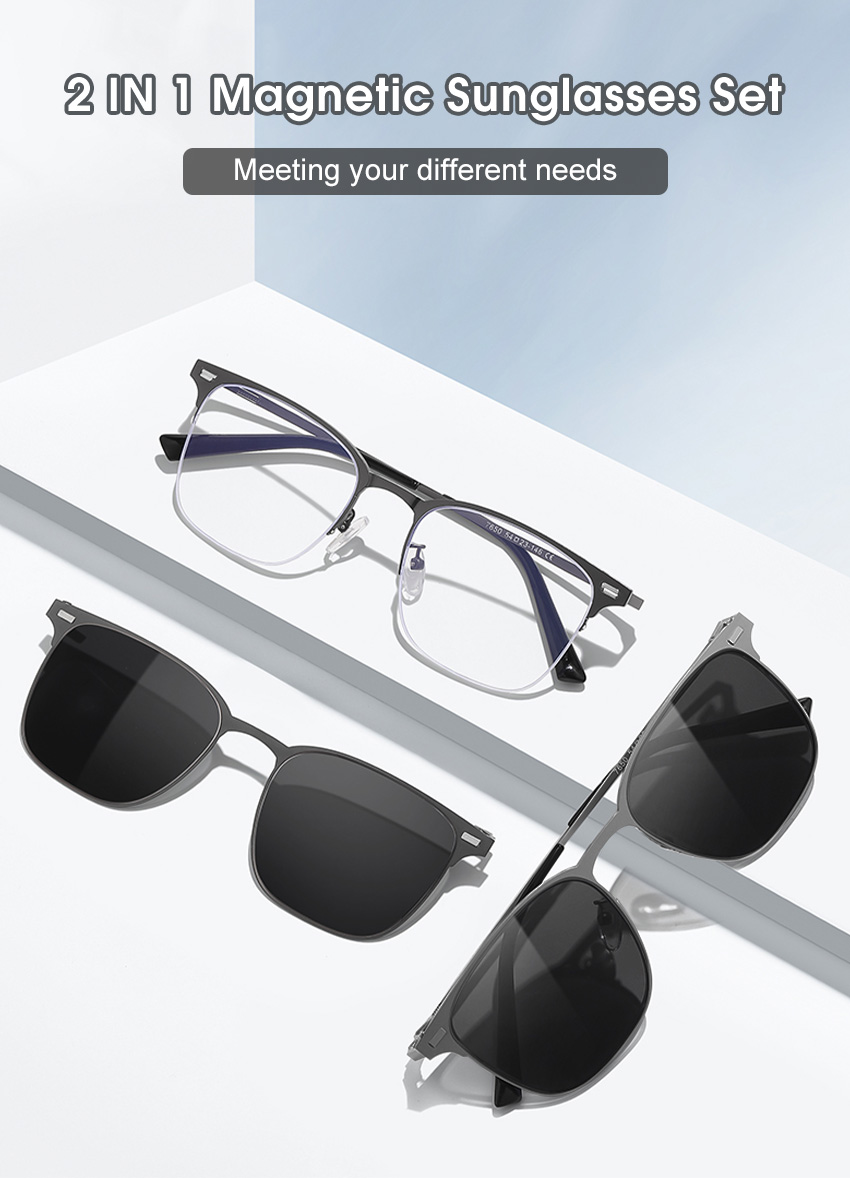 MENSPE Men Polarized Sunglasses Upgraded 90° Flip Cover 2 In 1 Magnetic ...