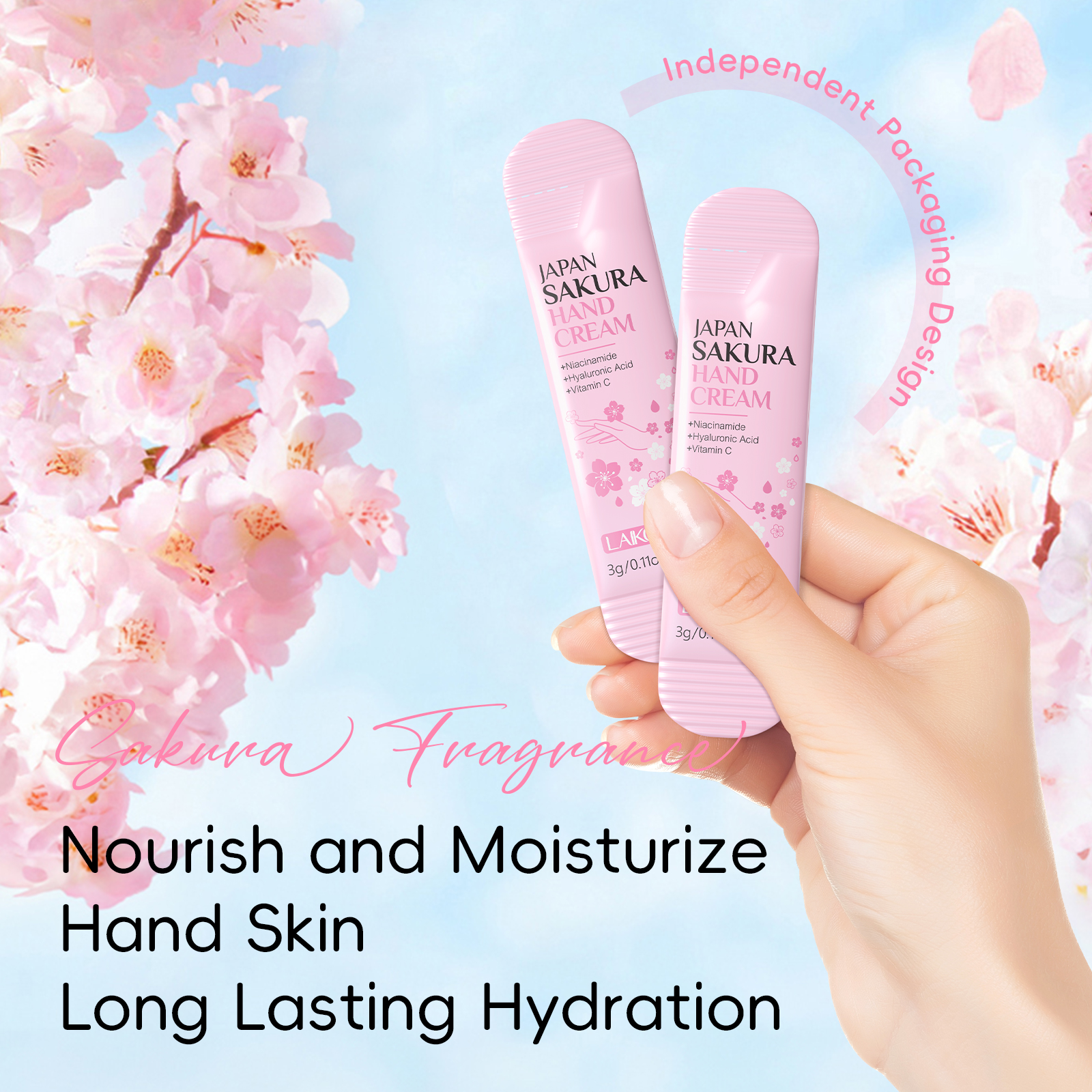 LAIKOU Japan Sakura Hand Cream Refreshing/Moisturizing/Radiant Hand ...