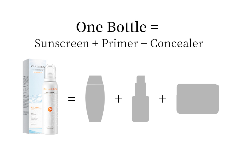 ICE LERSKIN Sunscreen Spray SPF50+ PA++++ Waterproof Non-Greasy ...