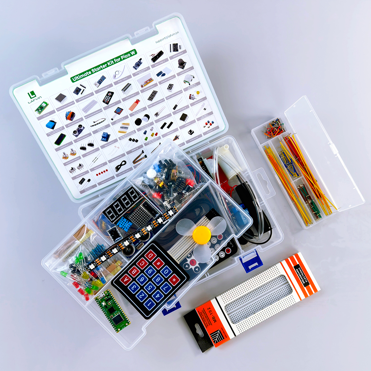 LAFVIN Ultimate Starter Kit for Raspberry Pi Pico W with Online Tutorials & Codes | Shopee ...