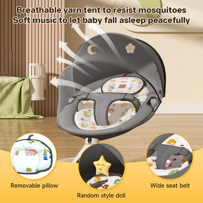 Upgraded Baby Swing Rocker Cradle Electric Adjustable Rocking Chair For ...