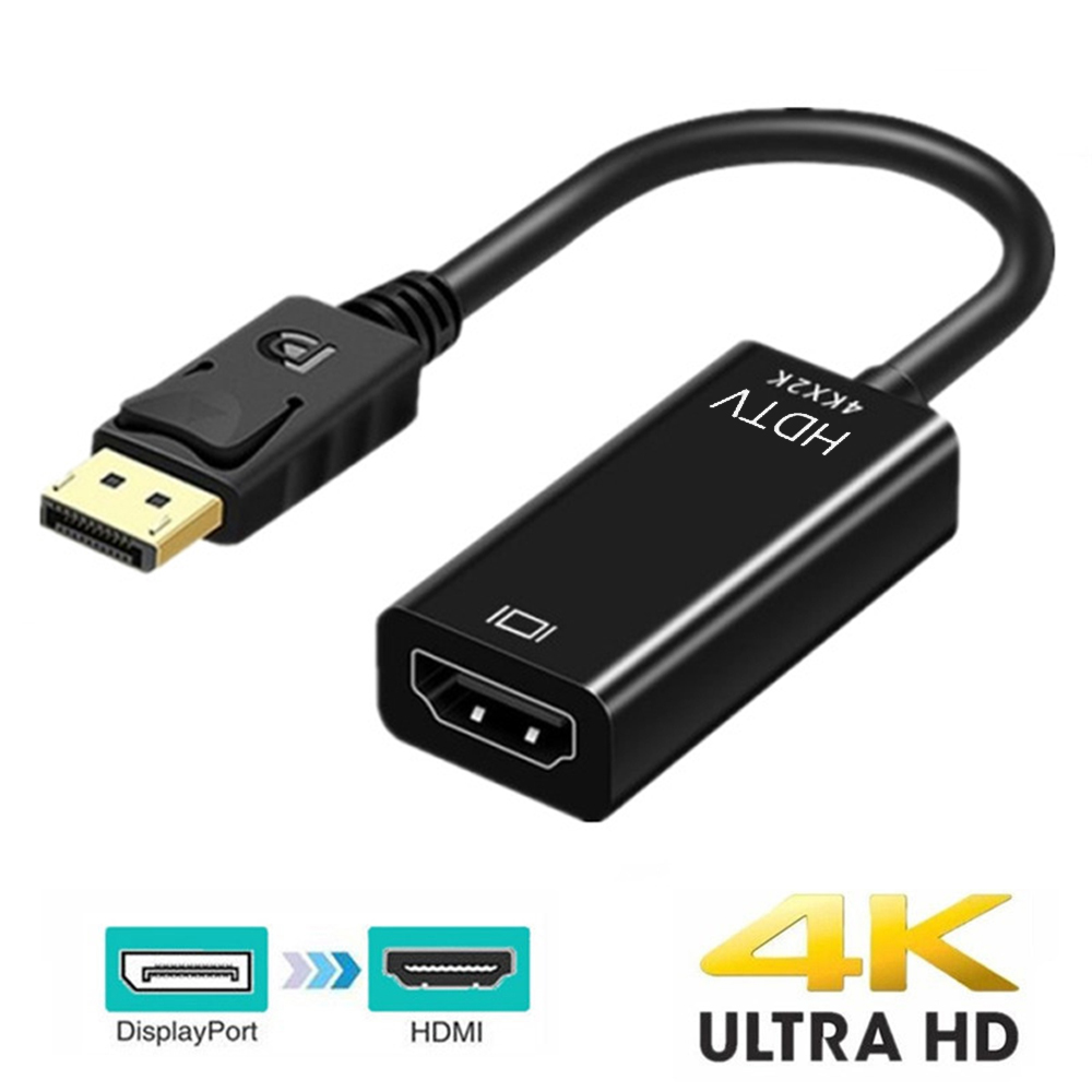 DP to HDMI Adapter 4K 1080P DisplayPort Male to HDMI Female Converter ...