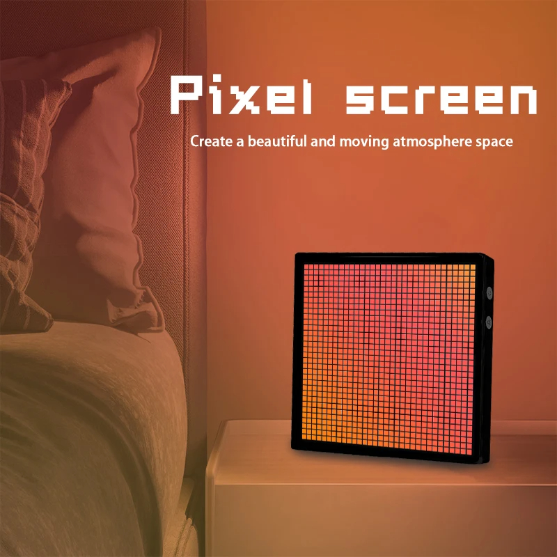 LED Matrix Pixel Display Smart Screen APP Control Programmable Night Light Digital Pixel Photo ...