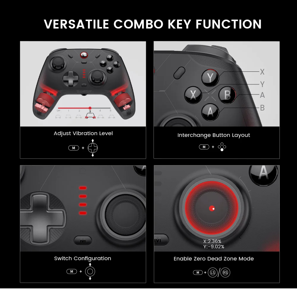 Original GameSir Cyclone 2 Wireless Controller for Nintendo Switch / PC/ Android, Bluetooth ...