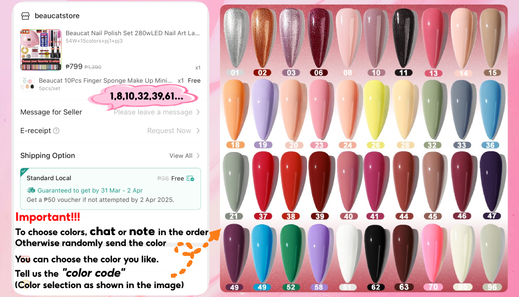 Beaucat Gel Nail Polish Set Sun X 11 Max Uv Lamp 45 Leds Uv Light Color 6/9/15/20 Bottles +Top ...