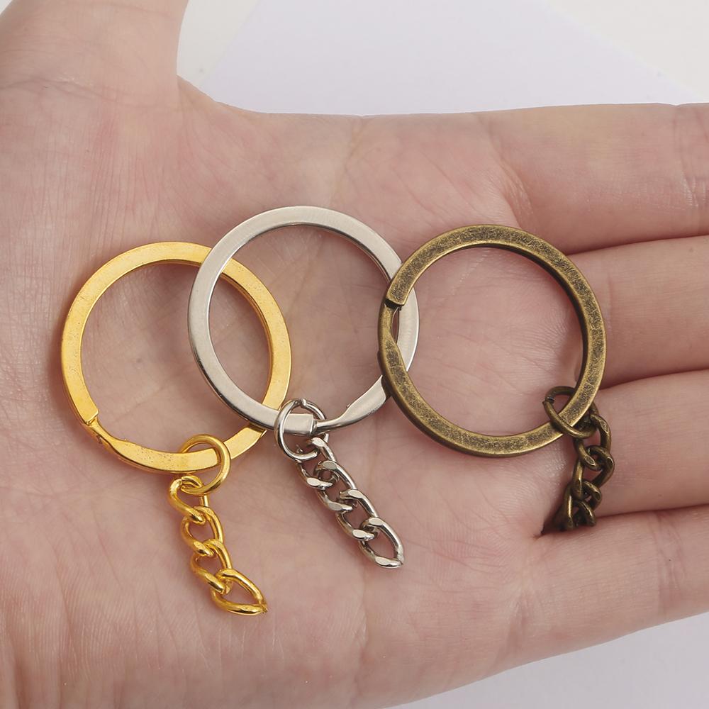 10mm Gold Brass Key Chain Rings - Bulk 50/100pcs DIY Jewelry Making ...