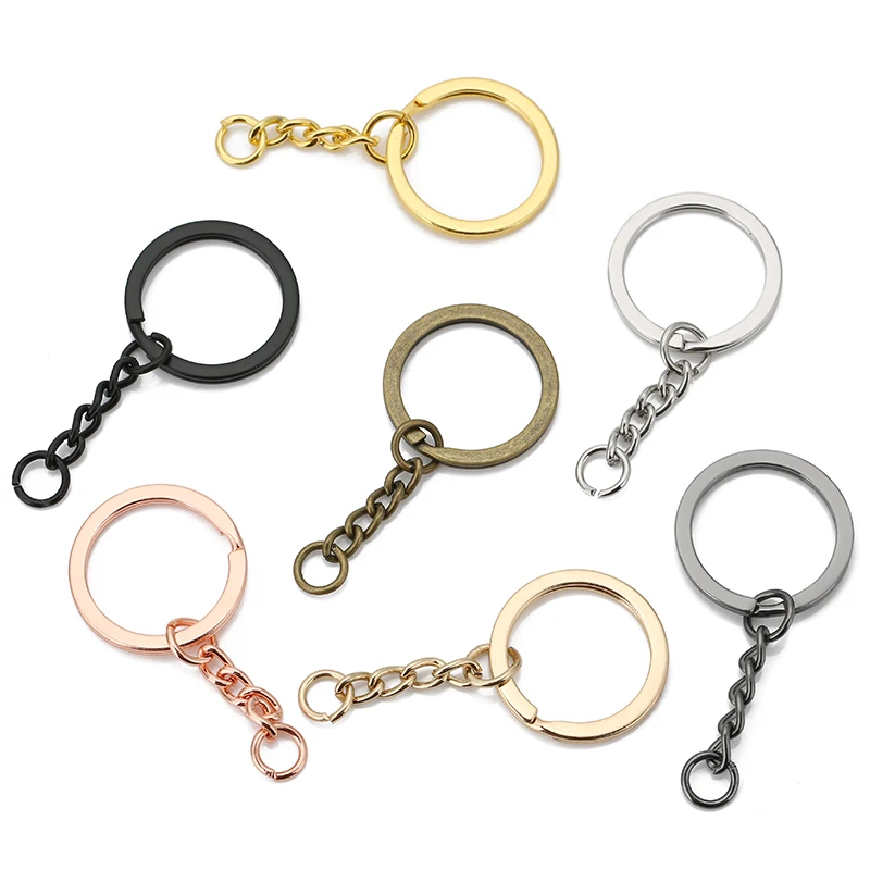 10mm Gold Brass Key Chain Rings - Bulk 50/100pcs DIY Jewelry Making ...