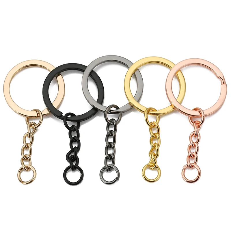10mm Gold Brass Key Chain Rings - Bulk 50/100pcs DIY Jewelry Making ...