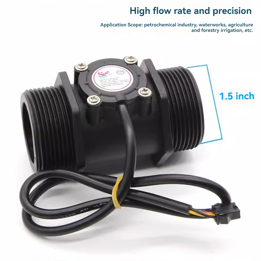 5-200L/MIN YF-DN40 1-1/2 Inch YF-DN50 2 Inch Water Flow Sensor Turbine Flow Meter Hall Sensor ...