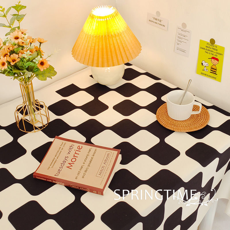 Plaid Tablecloth Student Dormitory Flannel Table Cloth Desk Cloth Ins ...